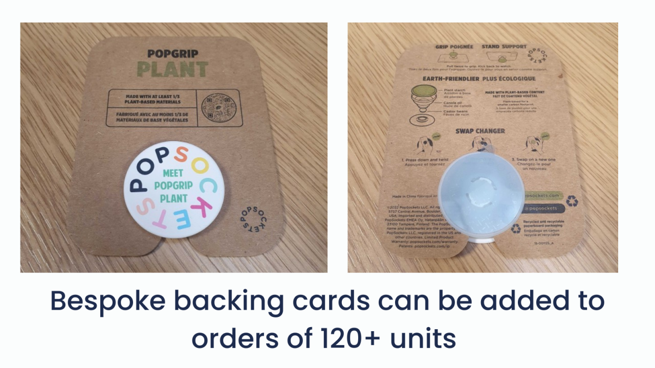 Branded plant based PopSockets | Sustainable Corporate Gifts | Systematic